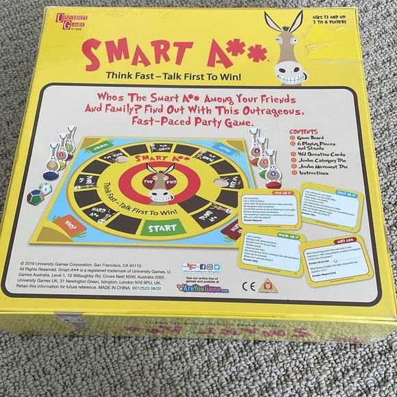 University Games | Games | Smart Ass The Trivia Board Game Never Opened ...